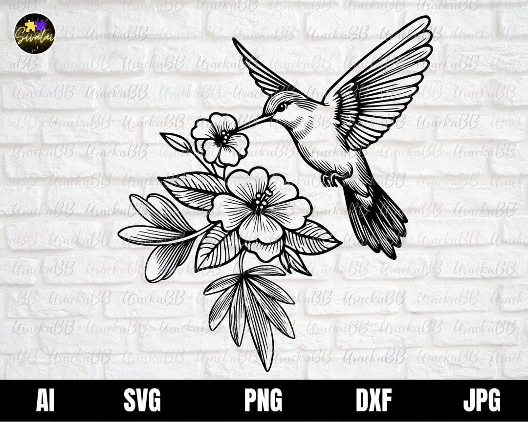 Hummingbird Flowers Svg, Florals Svg, Hummingbird Svg, Bird Svg ...