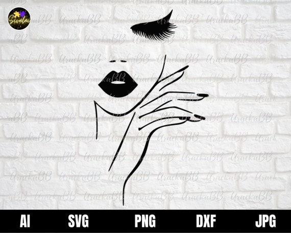 Beauty Face Svg Woman Beauty Human Face Svg Glamour Lady | Etsy