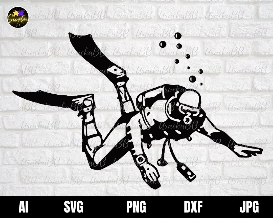 Scuba Diver Svg, Dive Svg, Underwater Svg, Scuba Diving Svg, Scuba ...