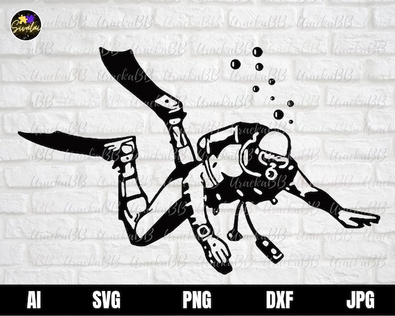 Scuba Diver Svg Dive Svg Underwater Svg Scuba Diving Svg | Etsy