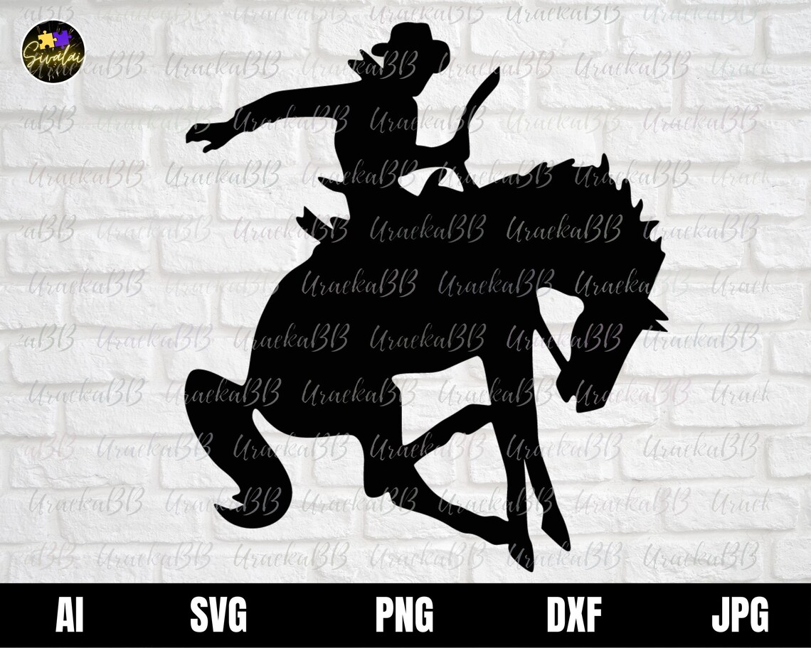 Cowboy Riding Horse Svg Horse Svg Cowboy Svg Cowboy Horse - Etsy