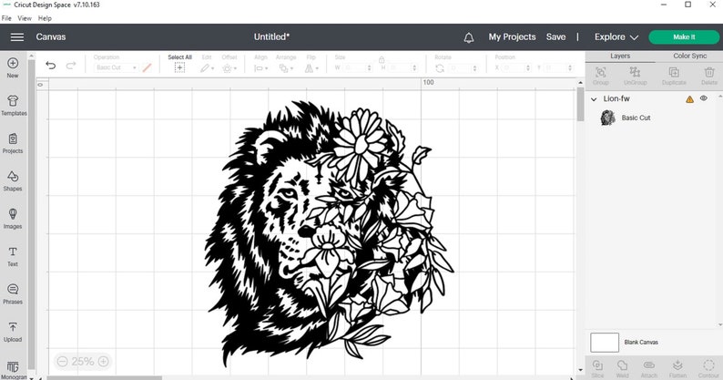 Floral Lion Svg Leo Svg Lion With Flowers Svg Lion Svg - Etsy