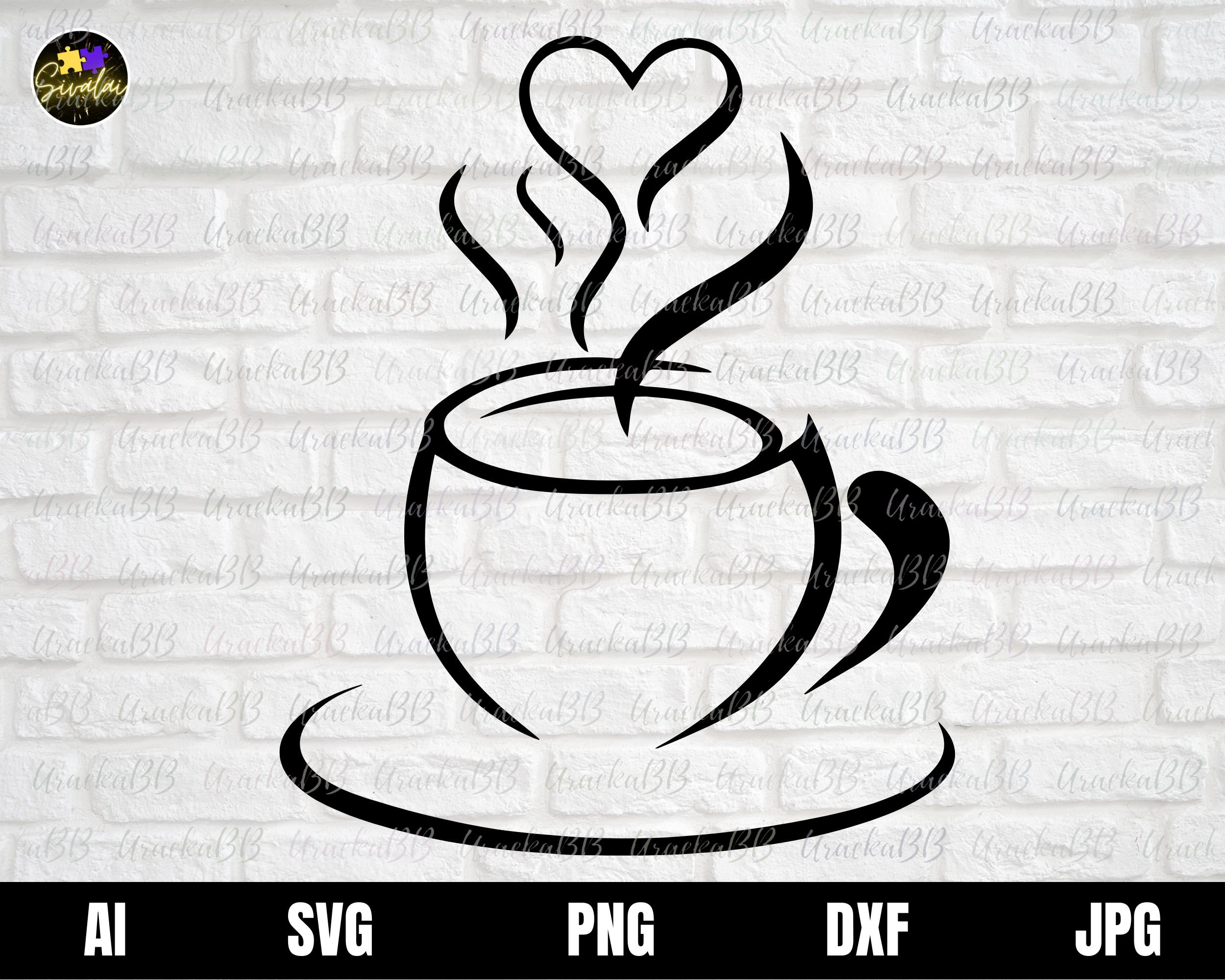 Mug With Heart Steam Svg Mug Svg Coffee Heart Svg Coffee - Etsy
