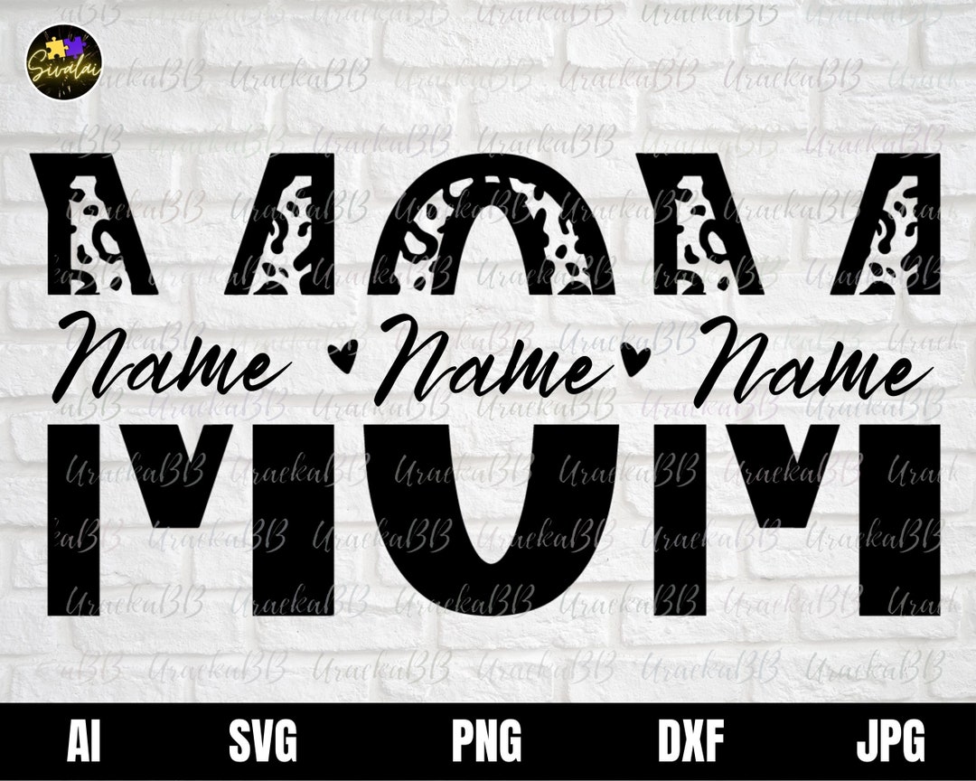 Mom Split Name Frame Svg, Mom Svg, Mother Svg, Mother's Day Svg ...