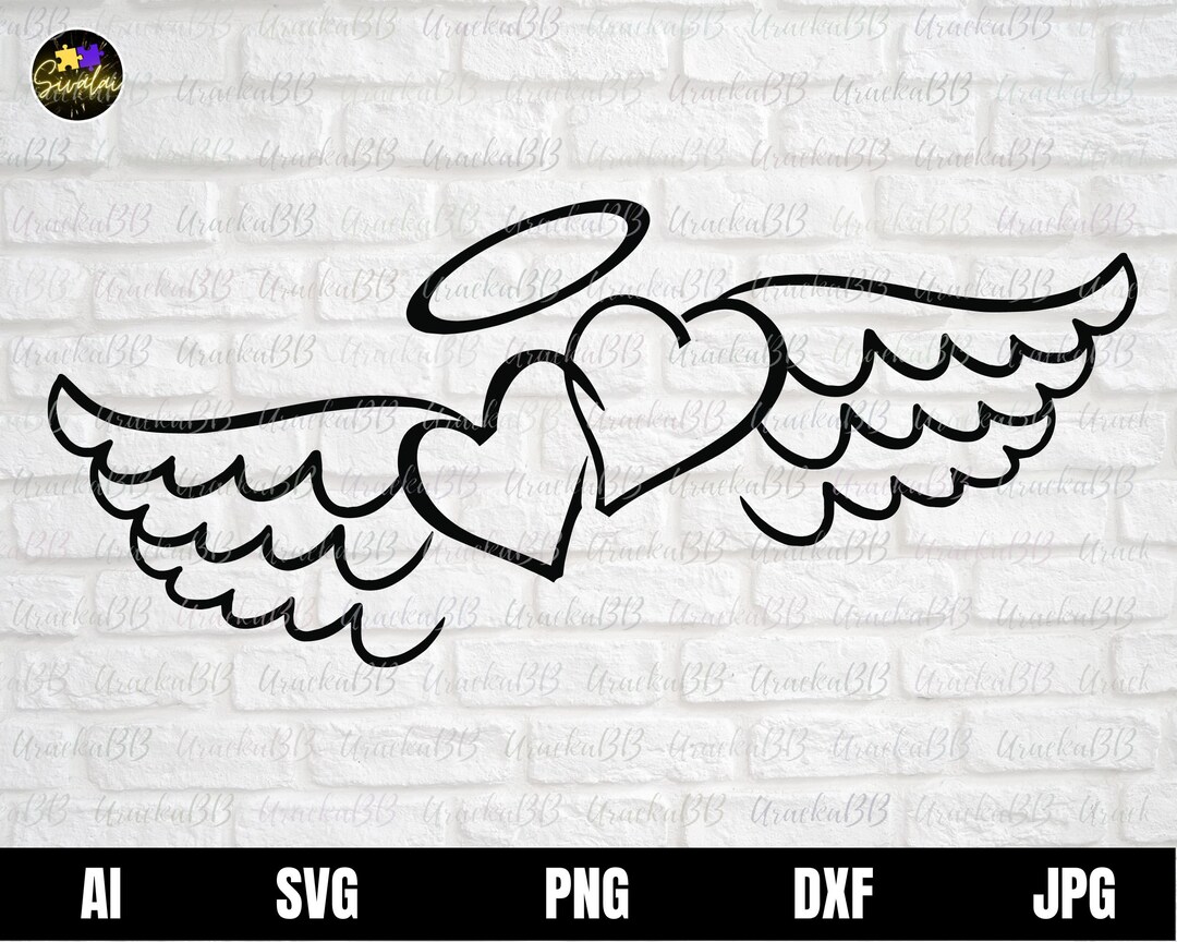 Wings Outline Heaven Svg Angel Wings Svg Memorial Svg Wings - Etsy UK