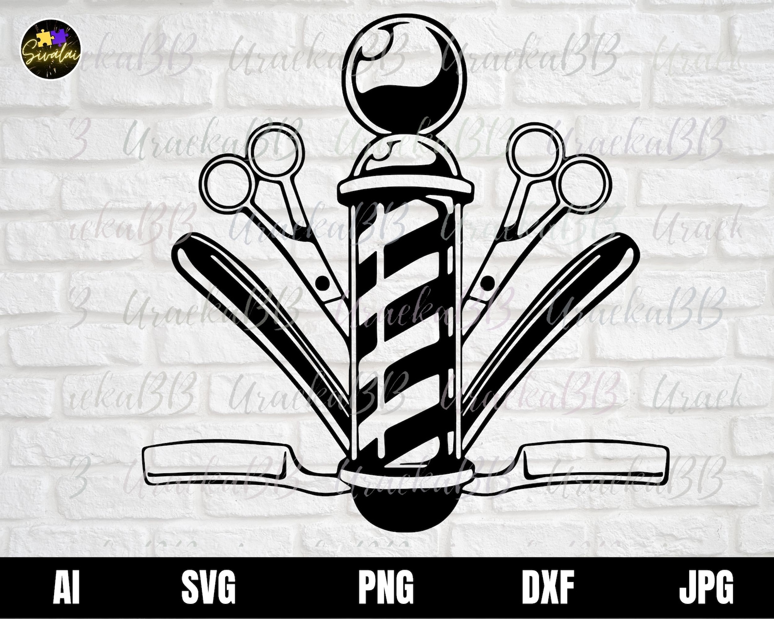 Barber Logo Shop SVG, Barbershop Logo SVG, Hair Stylist Svg, Barber Svg ...