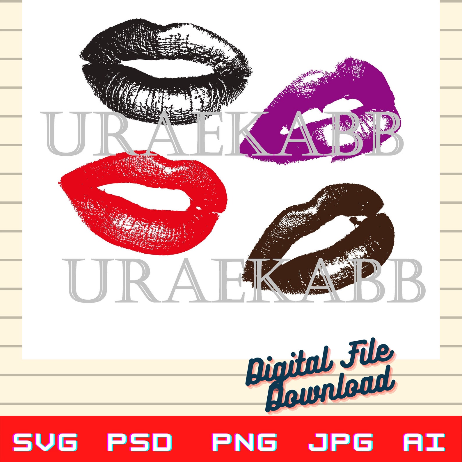 Lips SVG Lips File Bundle Svg Kiss Bleeding Lips Biting - Etsy