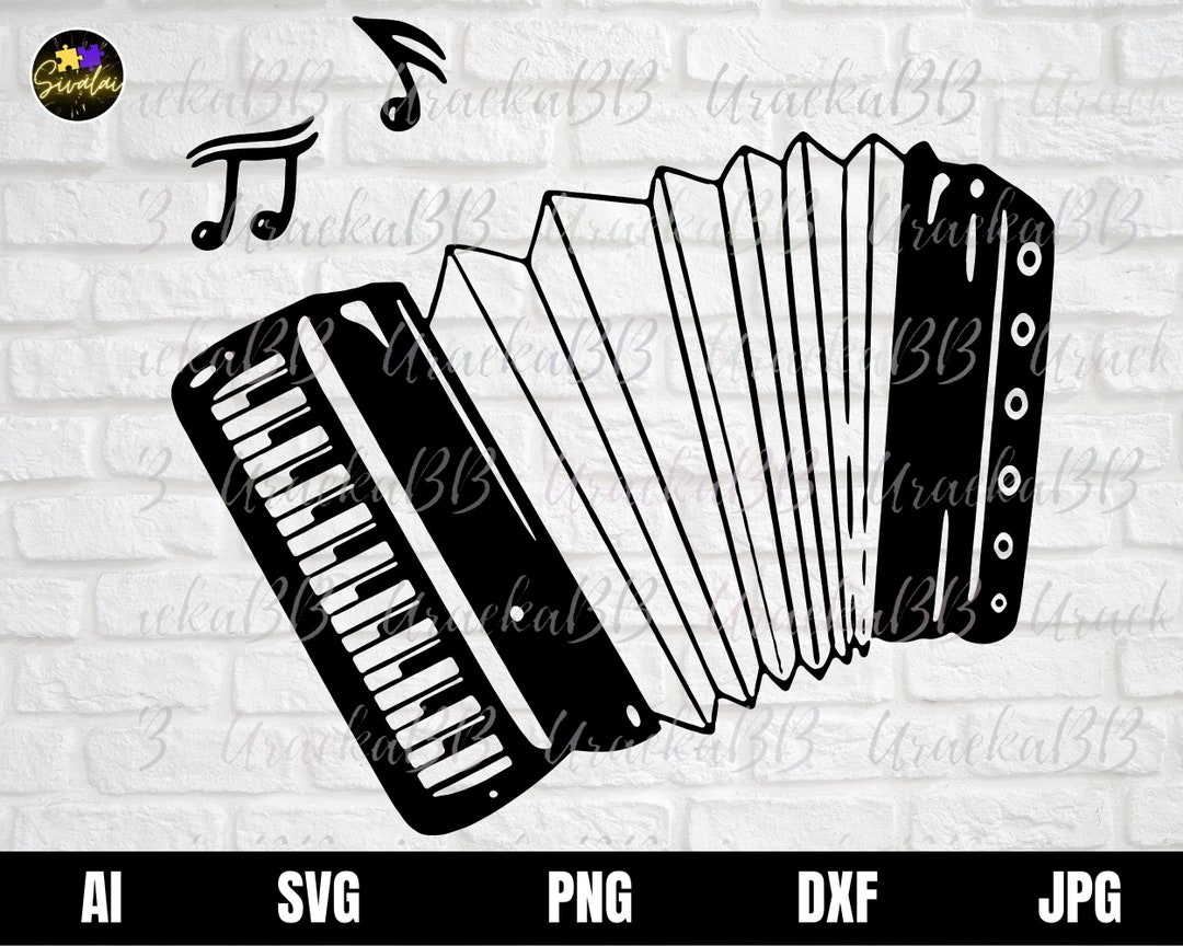 Accordion SVG, Accordion Clipart, Accordion Files for Cricut, Accordion ...