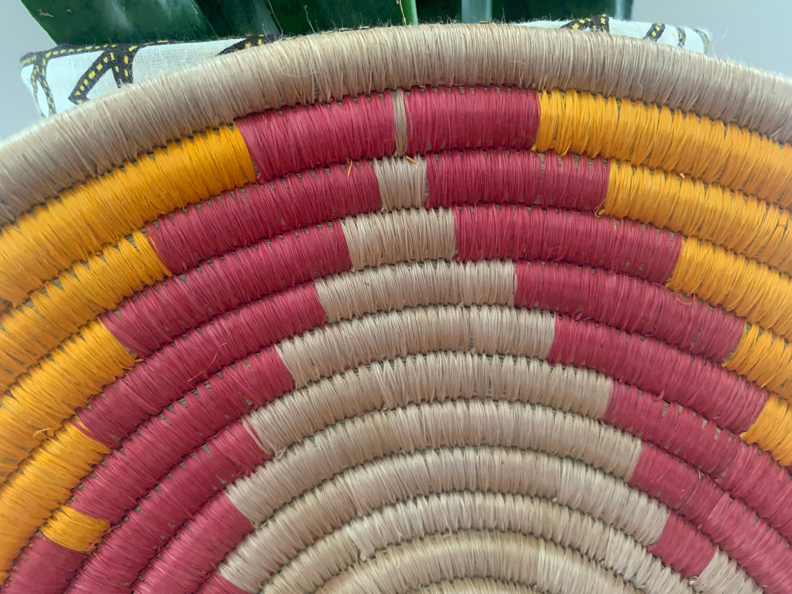 Rwandan Agaseke Hand Coiled Fruit Bowl Basket/wall Decor - Etsy