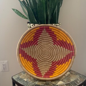 Rwandan Agaseke Hand Coiled Fruit Bowl Basket/wall Decor - Etsy