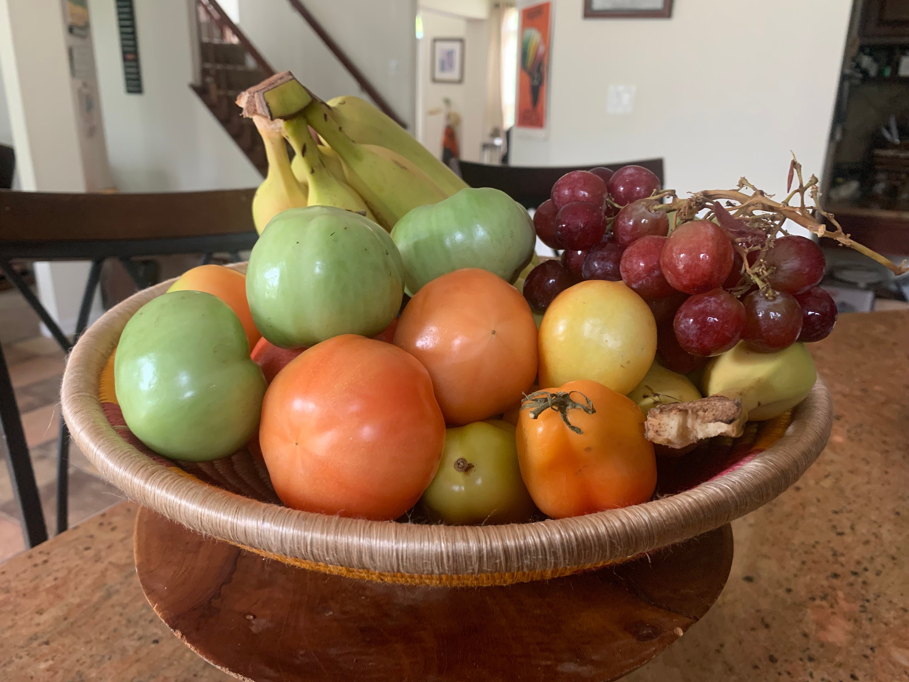 Rwandan Agaseke Hand Coiled Fruit Bowl Basket/wall Decor - Etsy