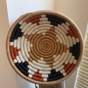 Rwandan Agaseke Hand Coiled Fruit Bowl Basket/wall Decor - Etsy