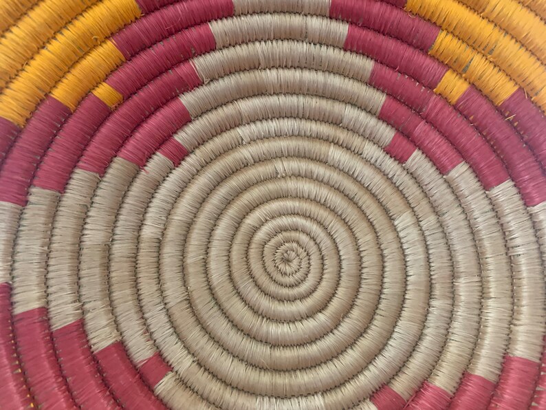 Rwandan Agaseke Hand Coiled Fruit Bowl Basket/wall Decor - Etsy