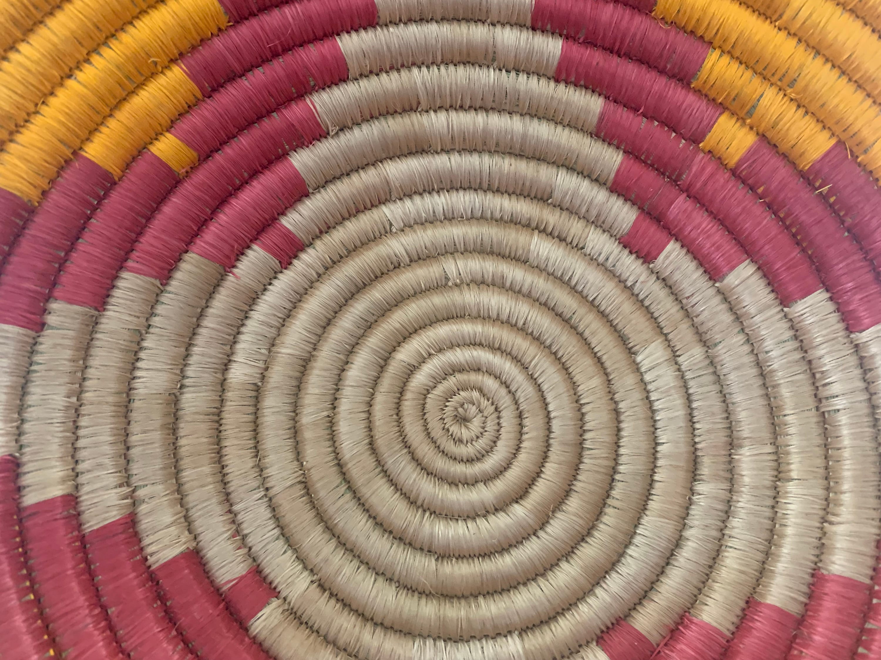 Rwandan Agaseke Hand Coiled Fruit Bowl Basket/wall Decor - Etsy