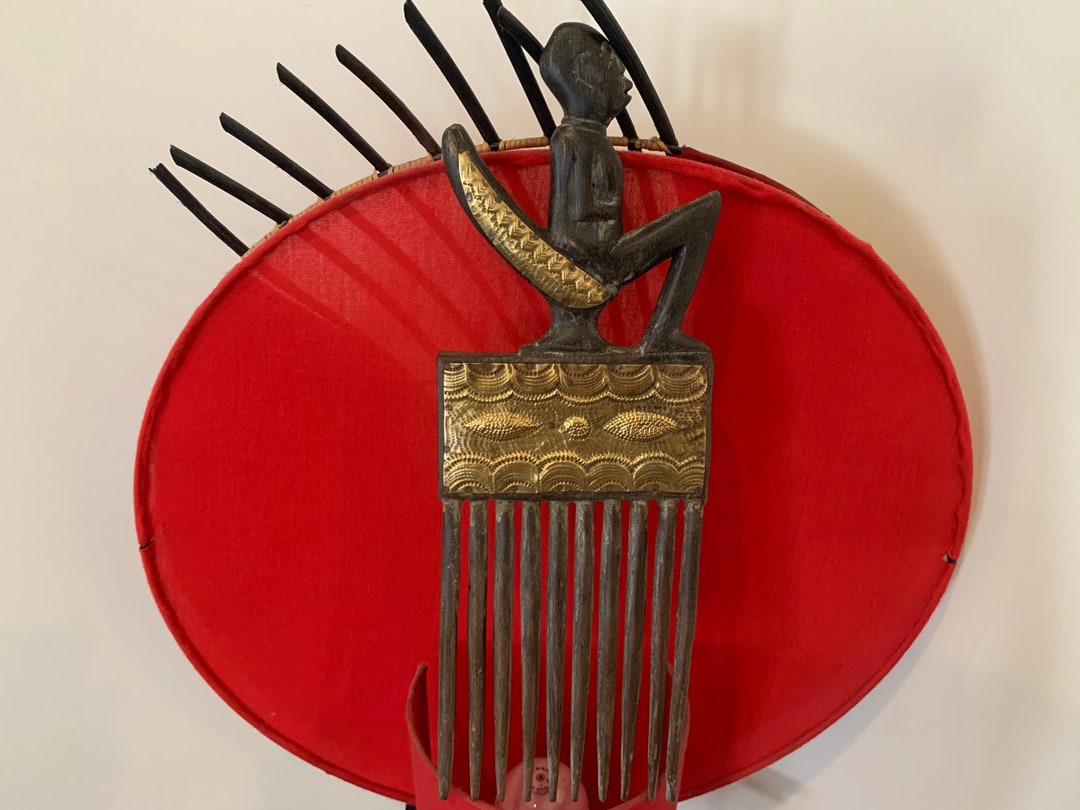 Xzhortik Traditional Vintage Duafe Wooden/brass Comb - Etsy