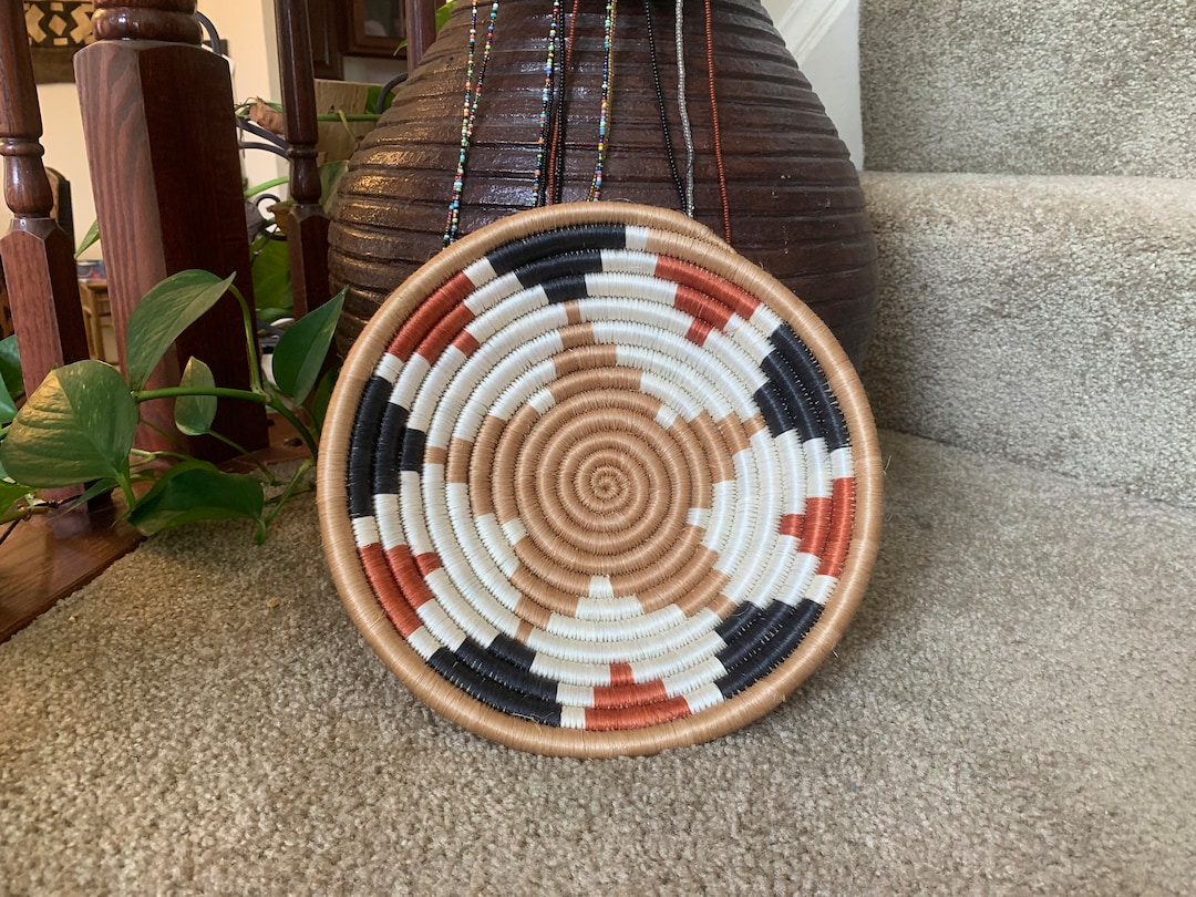 Rwandan Agaseke Hand Coiled Fruit Bowl Basket/wall Decor/table Decor - Etsy