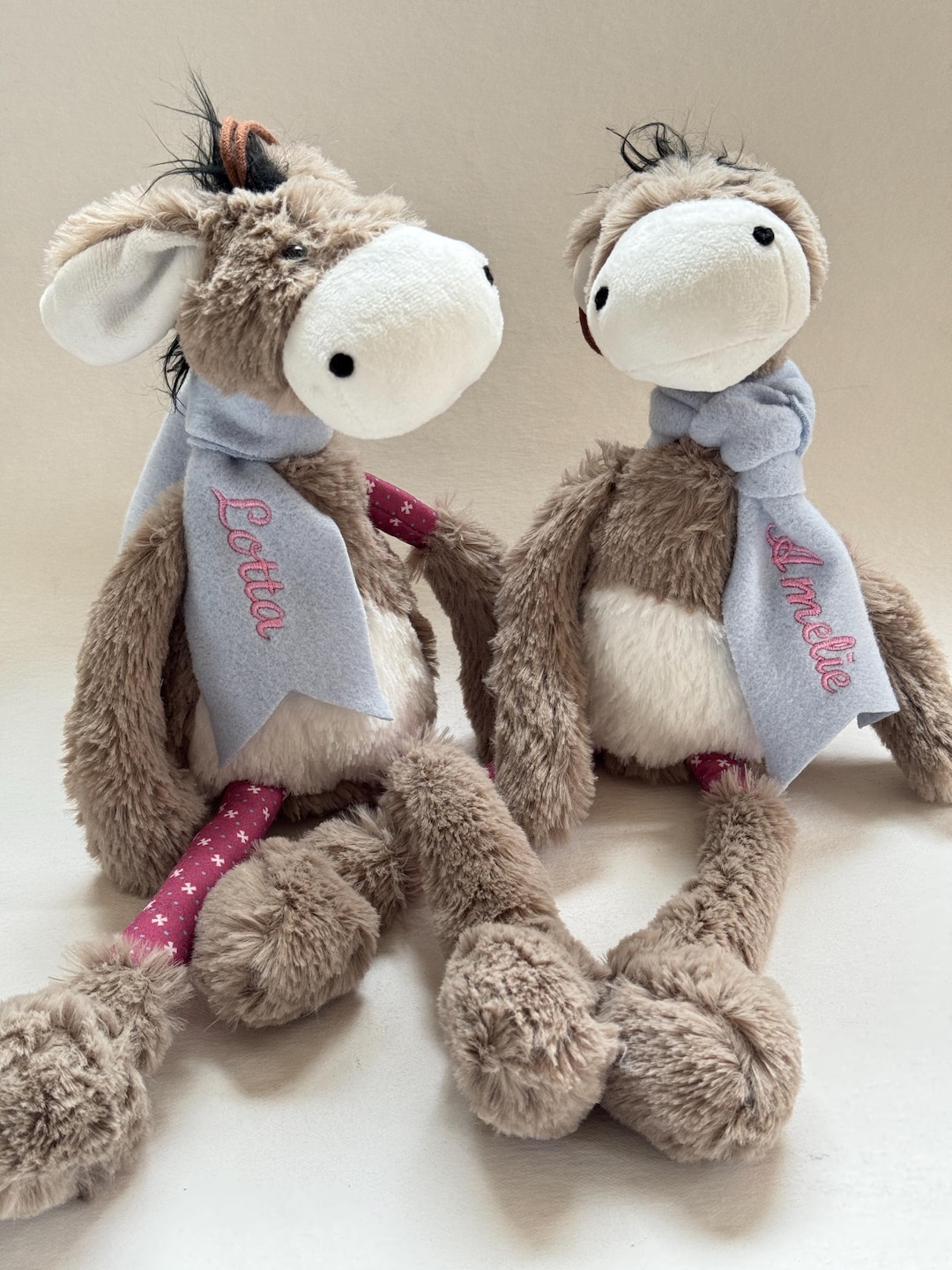 Donkey Plush Toy 38 Cm – Personalized Name Embroidered – New Baby Gift ...