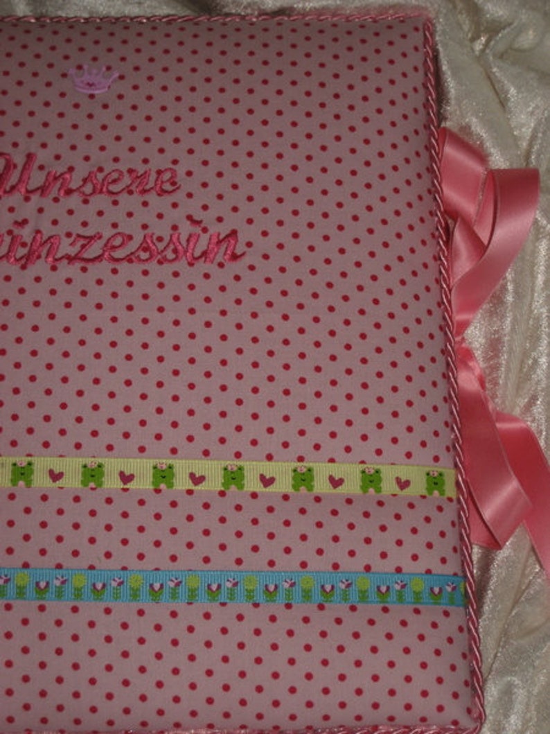Baby Album our Princess, Baby Photo Book Embroidered, Pink-pink, With ...