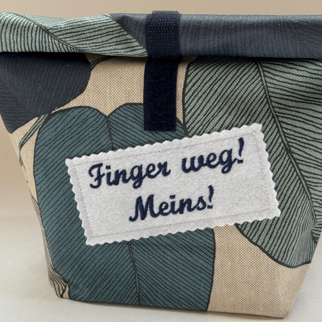 Lunchbag BLÄTTER With Patches or Personalized, Lunchbox, Oilcloth Bag ...