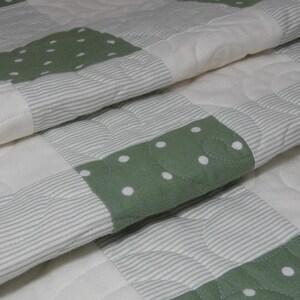 Handmade Baby Quilt/green Baby Quilt/gender Neutral Quilt/plaid Baby ...