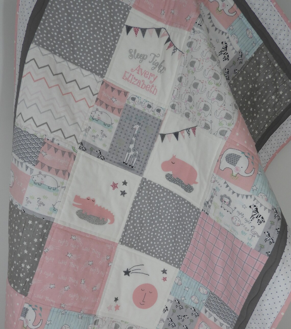 Moon Baby Quilt/moon Stars Quilt/to the Moon Baby | Etsy