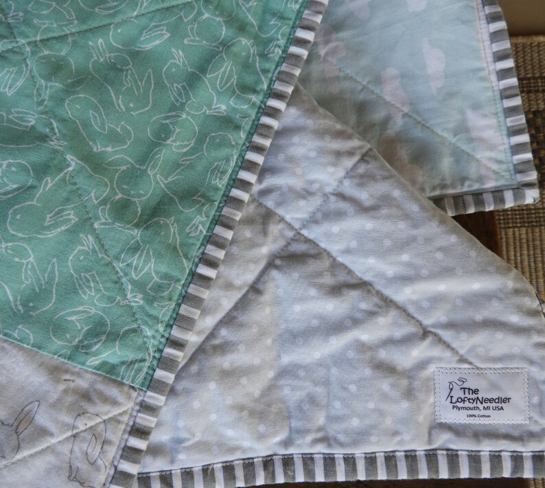 Cottontail Quilt/bunny Quilt/rabbit Baby Quilt/handmade Baby | Etsy