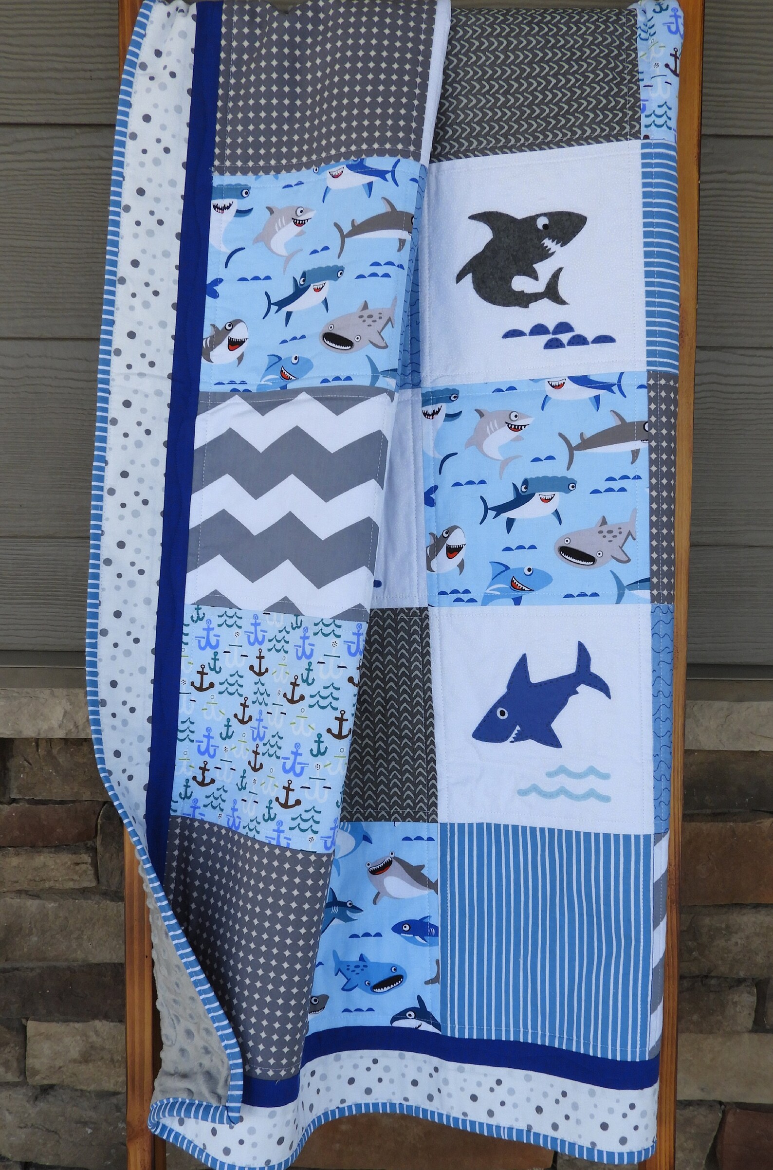 Shark Quilt/baby Shark Quilt/undersea Quilt/marine Quilt/undersea ...