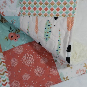 Boho Baby Quilt/floral Baby Quilt/handmade Baby Quilt/boho Blanket ...