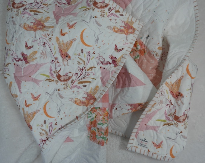 Fairy Baby Quilt/fairy Tale Quilt/handmade Baby Quilt/personalized Baby ...