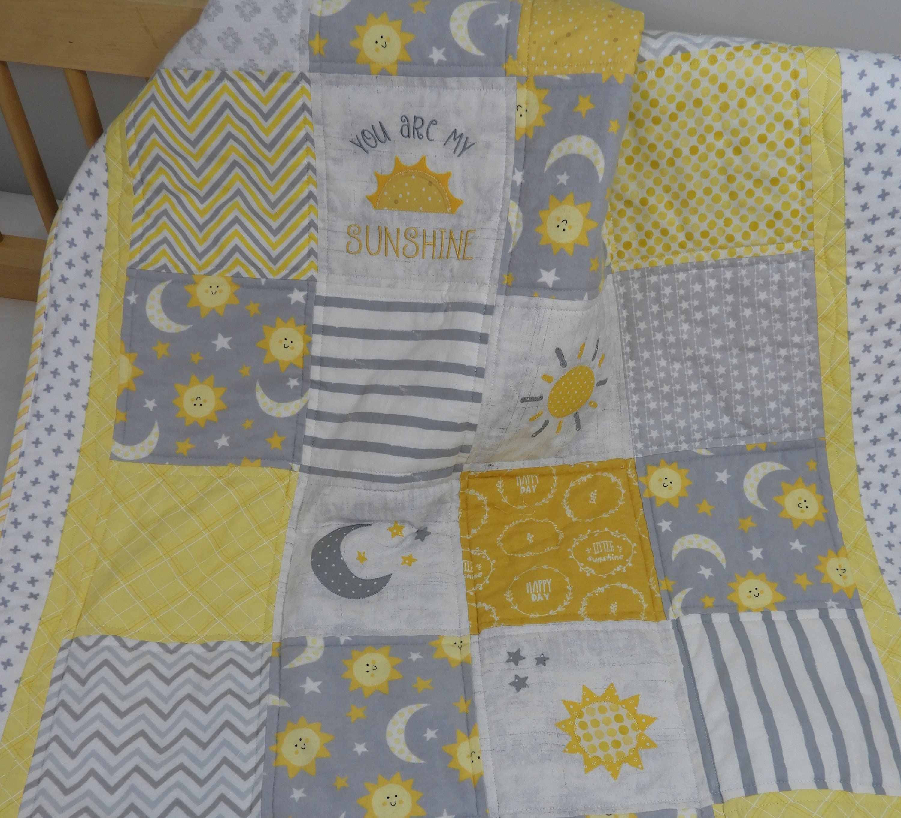 You Are My Sunshine quilt/Handmade Baby quilt/Sunshine baby | Etsy