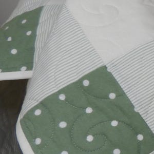 Handmade Baby Quilt/green Baby Quilt/gender Neutral Quilt/plaid Baby ...