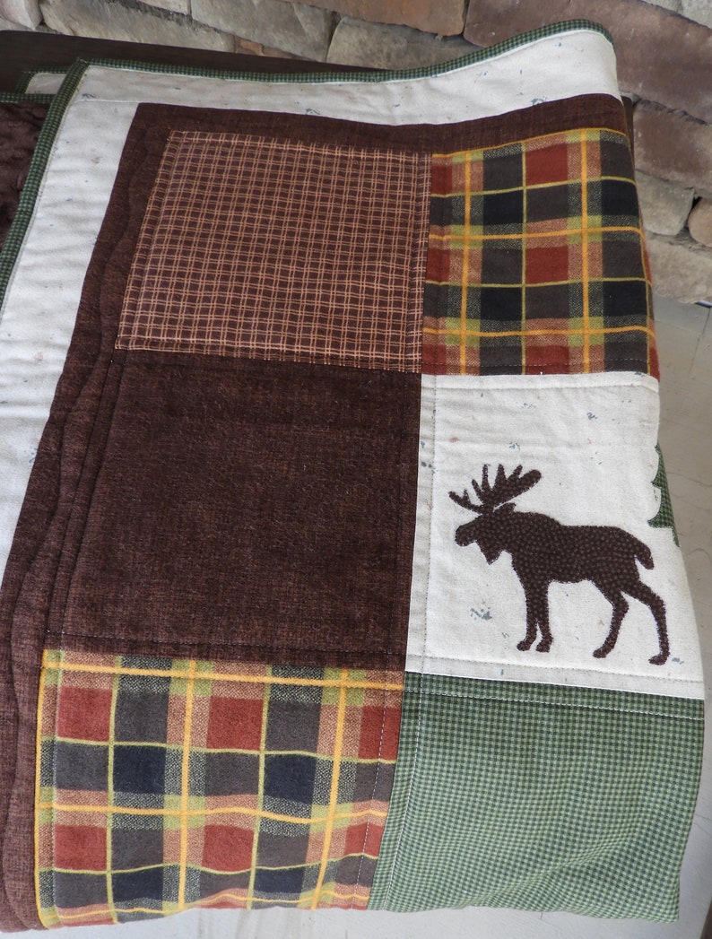 Rustic Baby Quilt/northwoods Baby Quilt/forest Quilt/brown Plaid Baby ...
