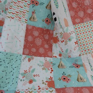 Boho Baby Quilt/floral Baby Quilt/handmade Baby Quilt/boho Blanket ...