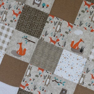 Woodland Baby Quilt/fox Baby Quilt/woodland Nursery/handmade Baby Quilt ...