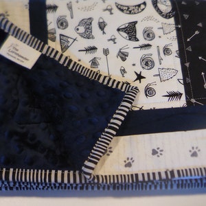 Rustic Nursery/northwoods Baby Quilt/forest Quilt/bear/deer/woodland ...