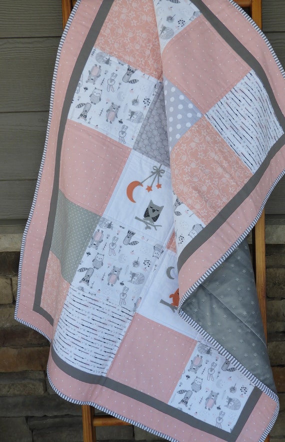 Owl Baby Quilt/handmade Baby Quilt/owl Baby Blanket/owl - Etsy