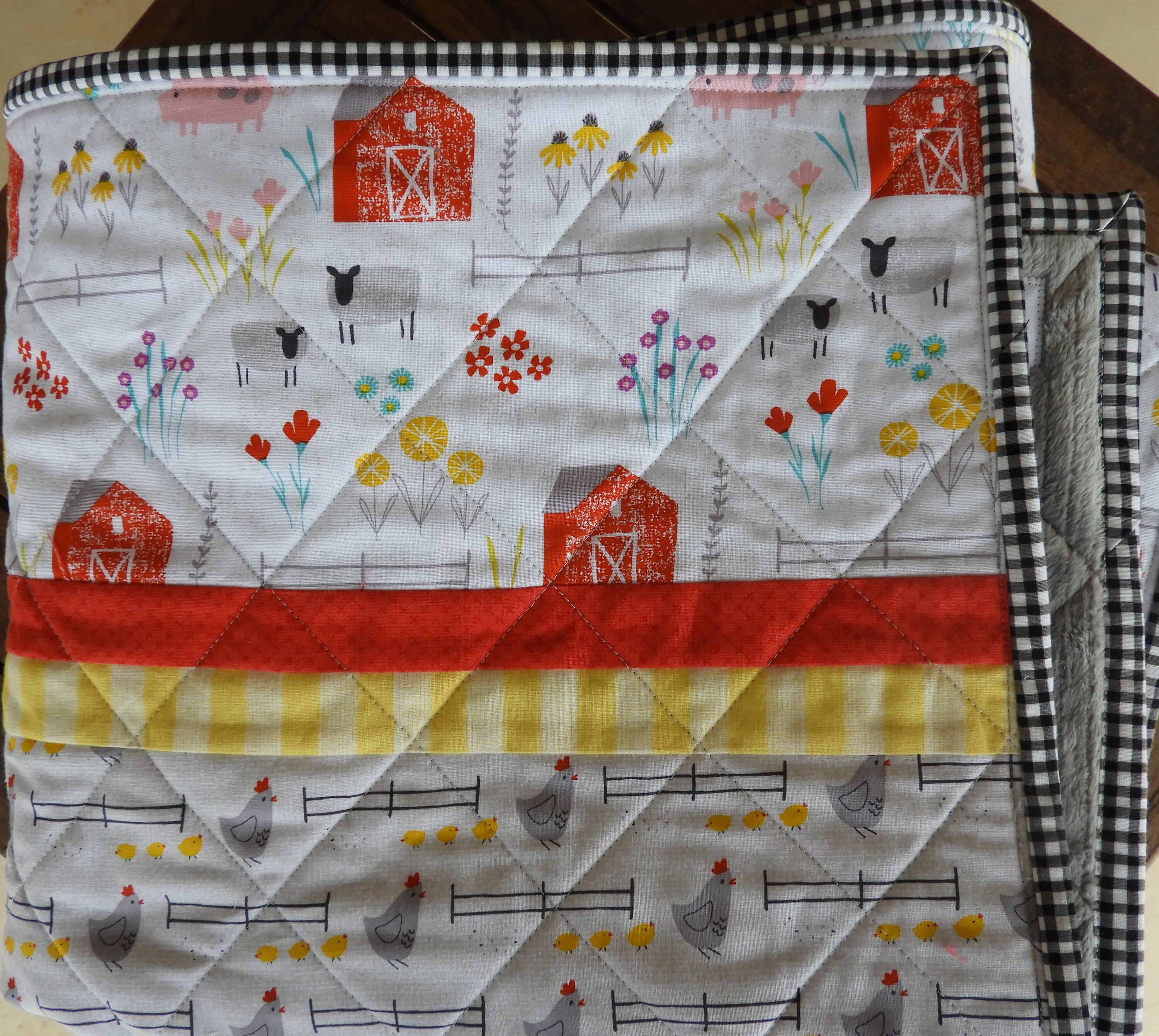 Farm Baby Quilt/barn Baby Quilt/farm Life Quilt/farm Quilt/chicken ...