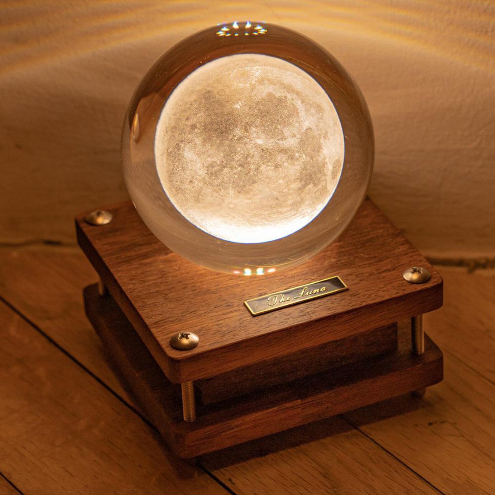 Dimbare Crystal Moon Globe Luna Lamp Magic Lunar Night Light | Etsy