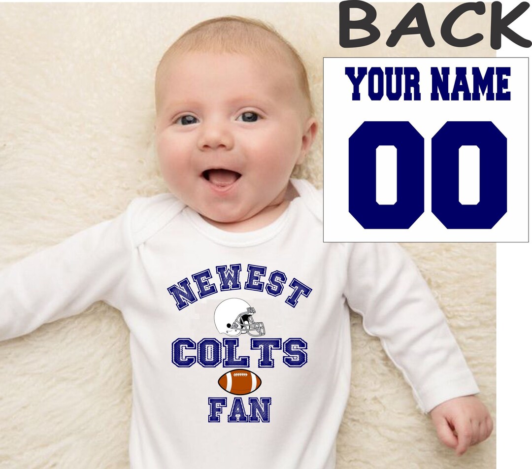Colts Baby Bodysuit Shirt Infant Shower Customized Personalized Name ...