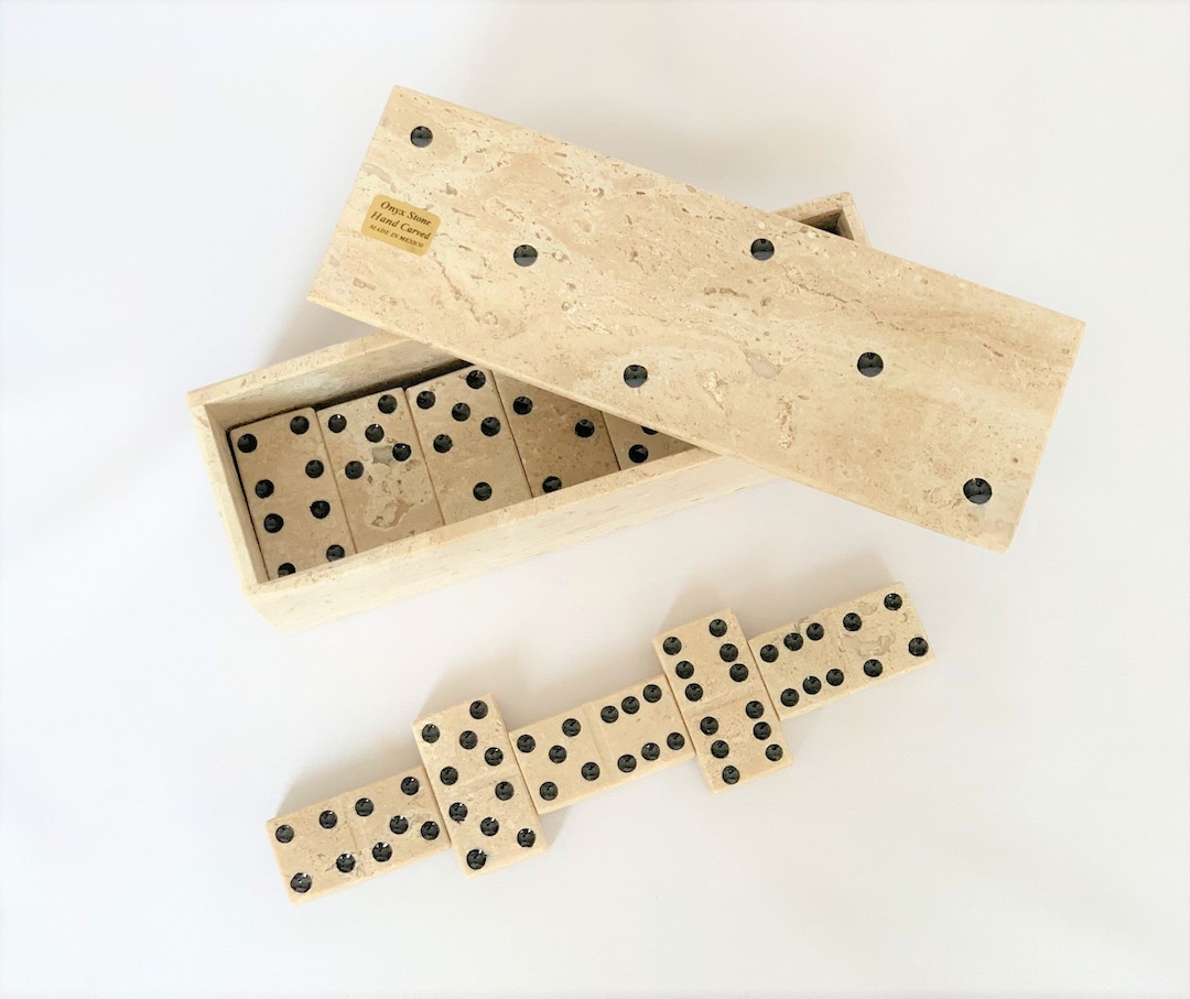 Domino-set Made of Onyx Marble - Etsy