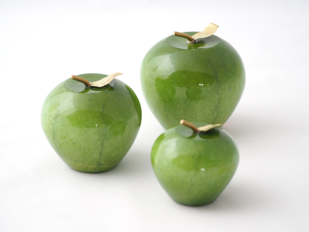 Decorative Apple Set Made of Onyx Marble - Etsy