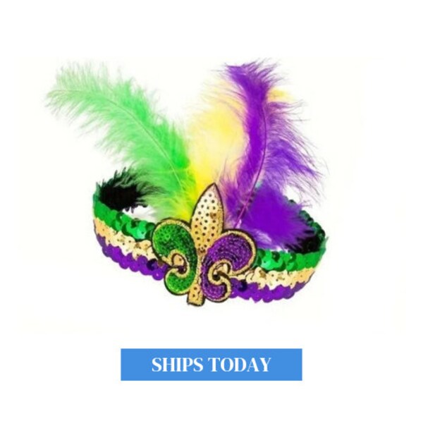 Mardi Gras Headband - Etsy