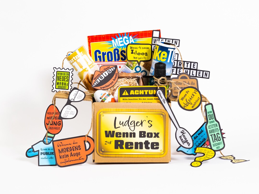 Wenn Box zur Rente - Geschenk zum Renteneintritt personalisiert ...
