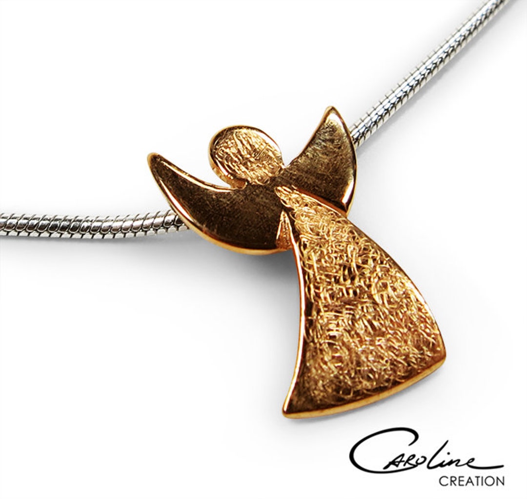 Pendant Including Chain | Little Angel | Rose Gold-plated Silver - Etsy
