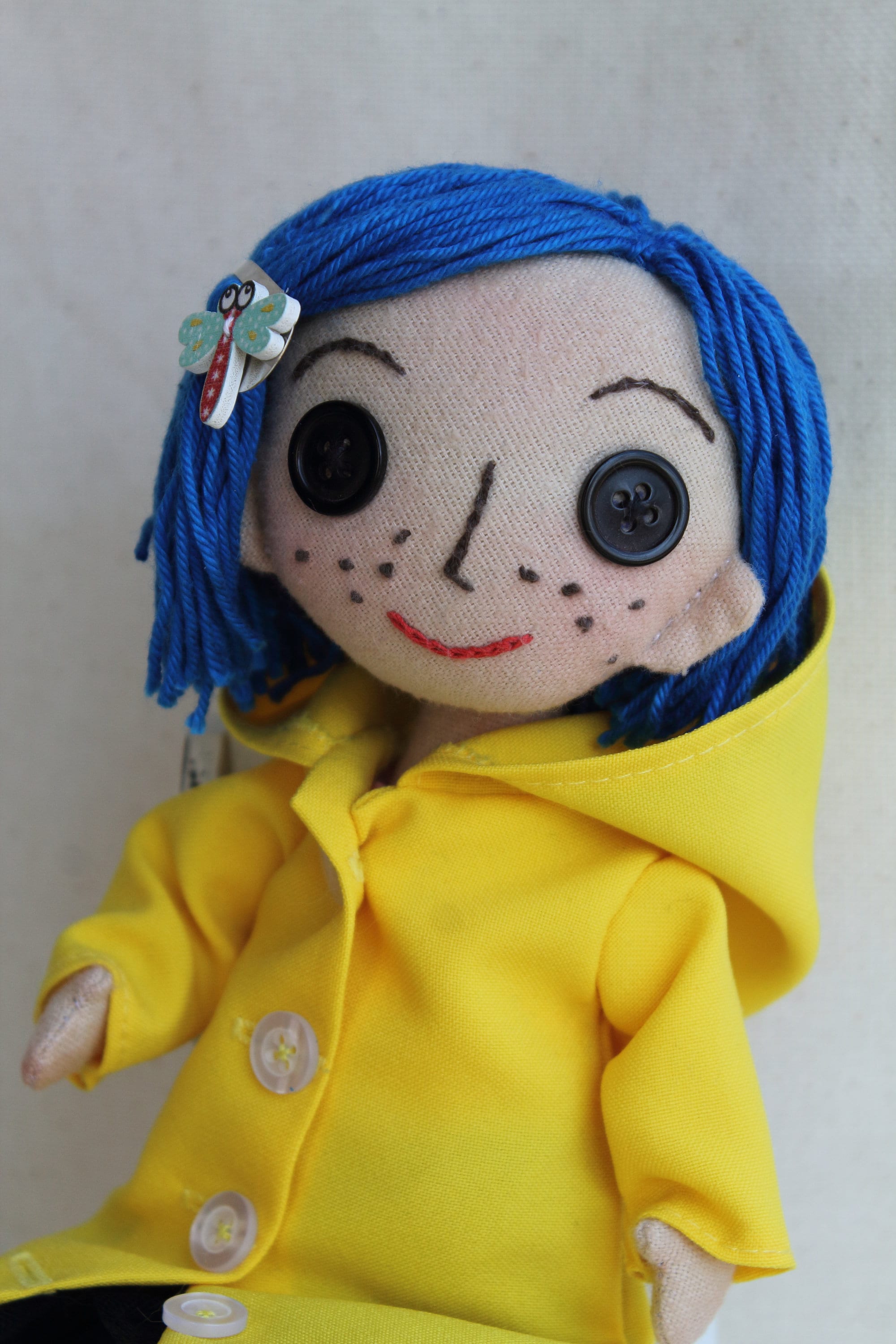 Muñeca Coraline con ojos de botón muñecas de tela. | Etsy