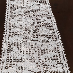 Narrow Table Runner "butterflies", Spring Collection, Crochet Pattern ...