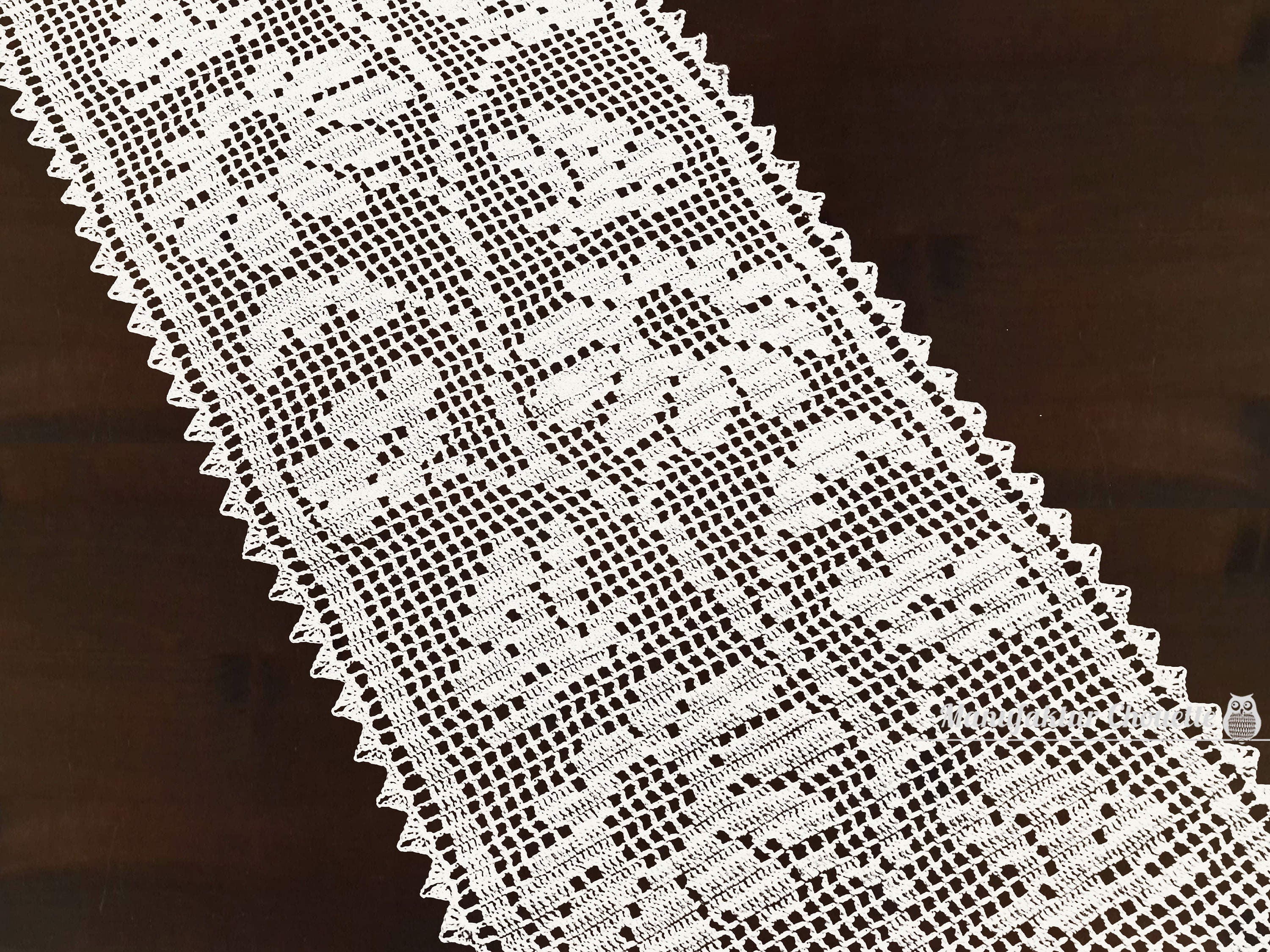 Narrow Table Runner "butterflies", Spring Collection, Crochet Pattern ...