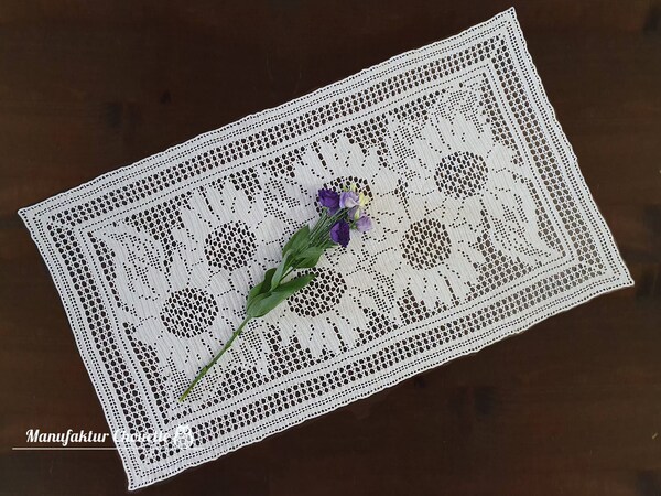 Flower Garden Filet Crochet Pattern - Etsy Canada