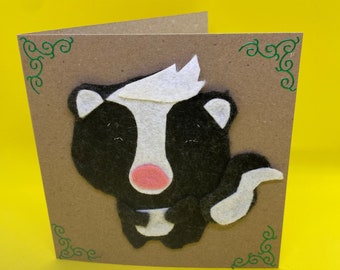 Skunk Birthday Card | Etsy