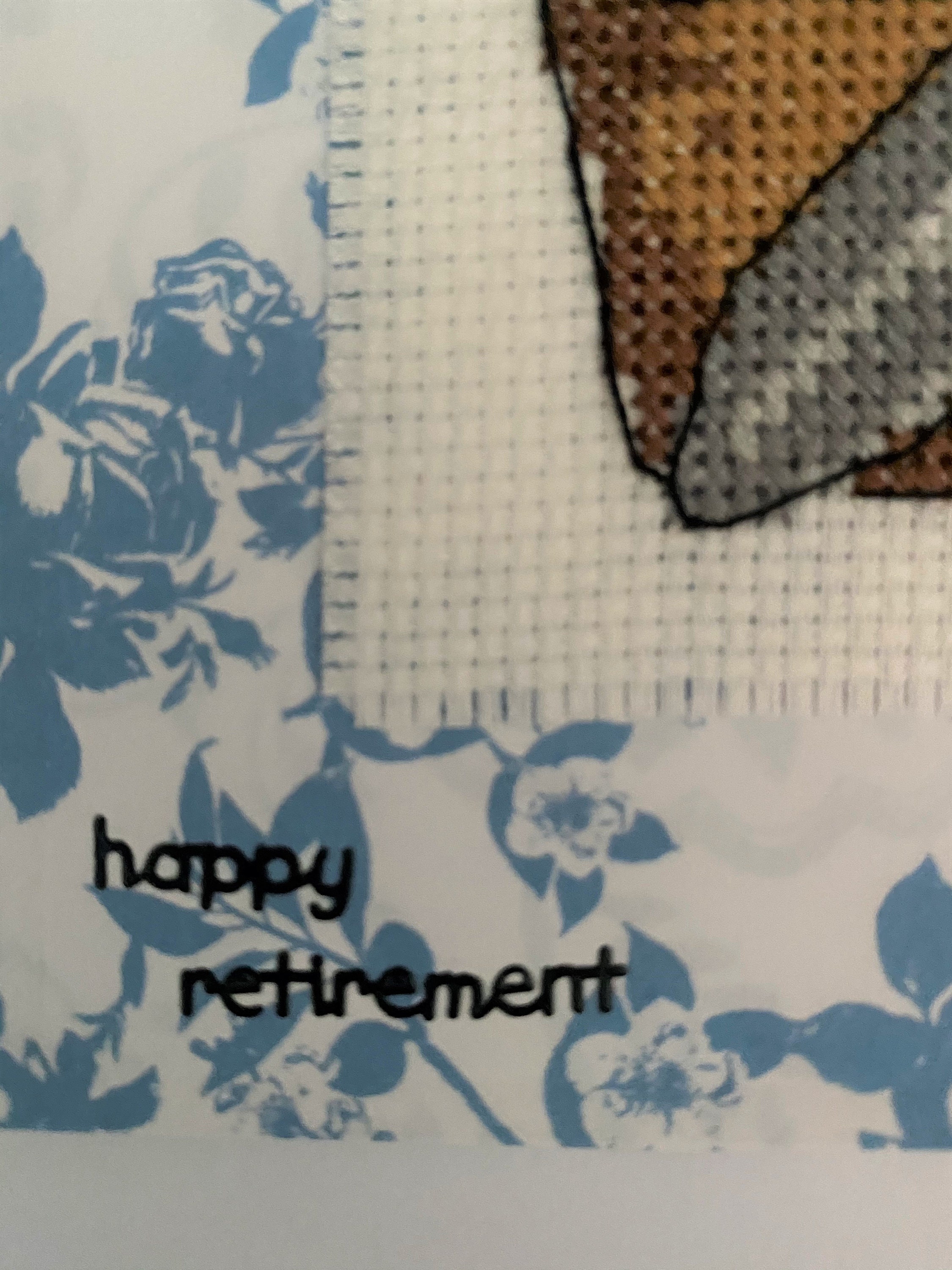 Happy Retirement Card Retirement Card-retirement Cross Stitch | Etsy